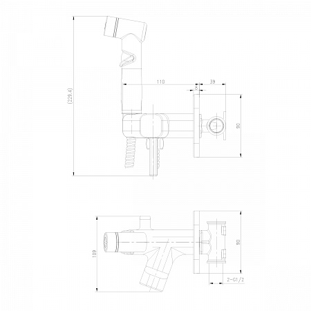 Купить Смеситель Lemark Solo LM7165BL с гигиеническим душем ...