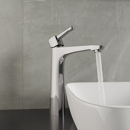 Купить Смеситель Lemark Evitta LM0509C для умывальника монолитный высокий, хром в Москве по ...