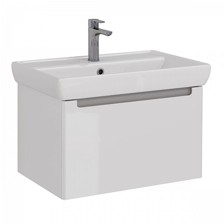 Купить Тумба Lemark BUNO MINI 70см под раковину, подвесная,1 ящ., цвет корпуса, фасада: Белый ...