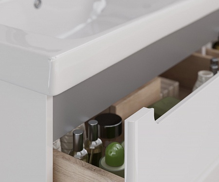 Купить Тумба Lemark BUNO 125см под 2 раковины, подвесн/напольн, 4 ящ., цвет корпуса, фасада ...