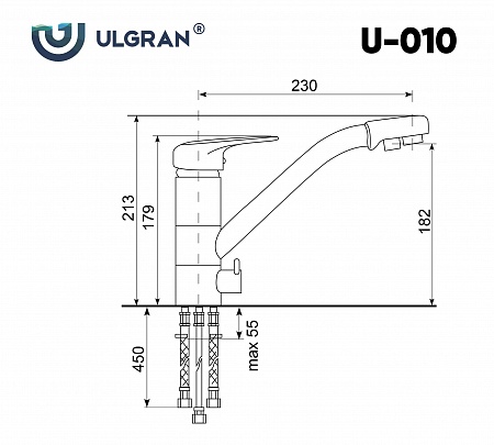Купить Смеситель для кухни Ulgran U-010-341, ультра-белый в Москве по оптовой цене | МДД Рус ...